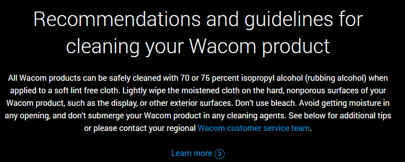 Best way to clean my tablet : r/wacom