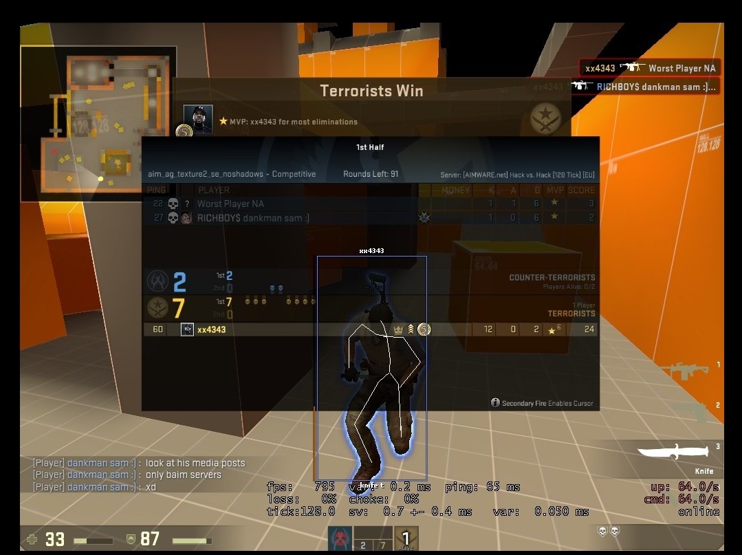 HVHKING 1v2 //AIMWARE BEST | AIMWARE.net