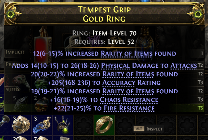 Gg Zon/deadeye Ring 50rarity/accuracy/chaosres - Topic - d2jsp