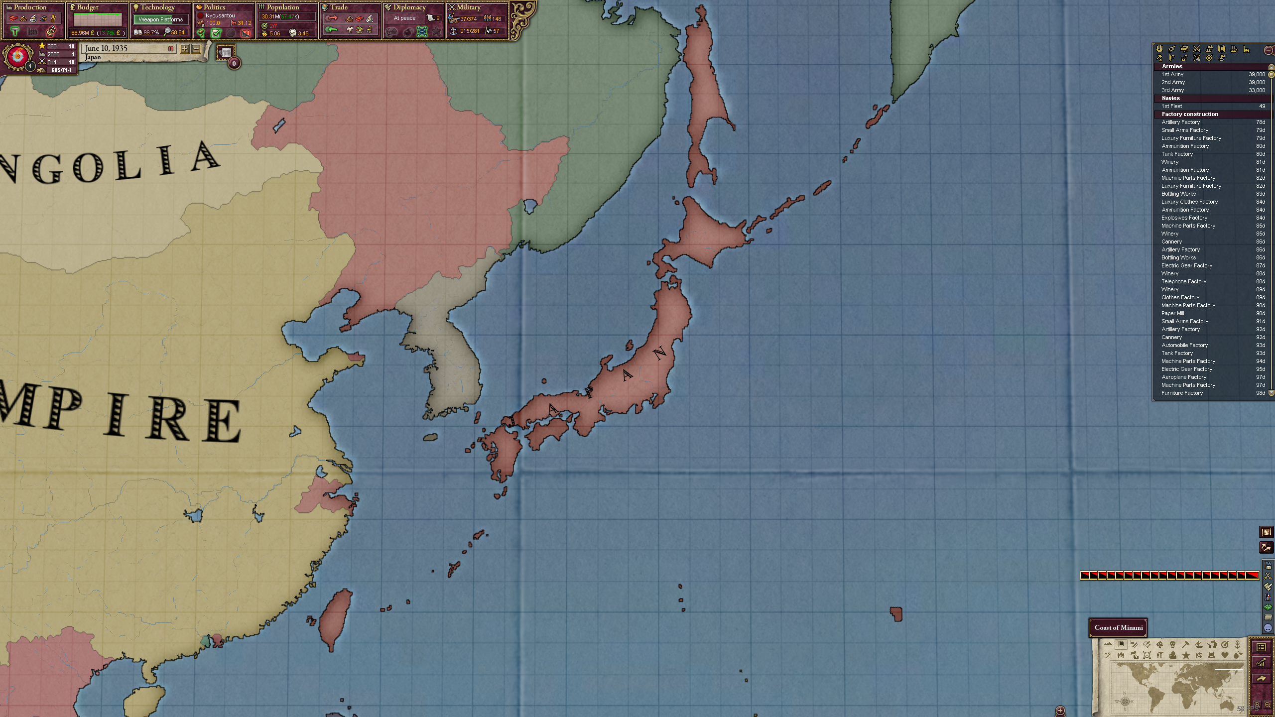 Finished my first proper Viccy2 game as Japan! (HPM) : r/victoria2