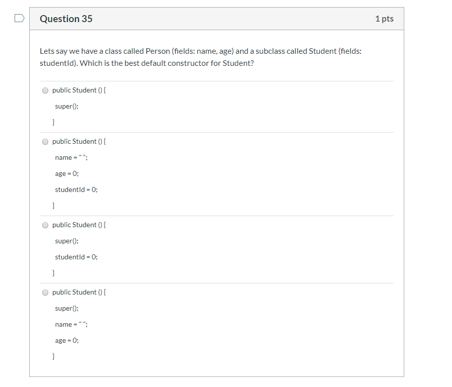 Solved Question 33 1 pts Interfaces can include O | Chegg.com