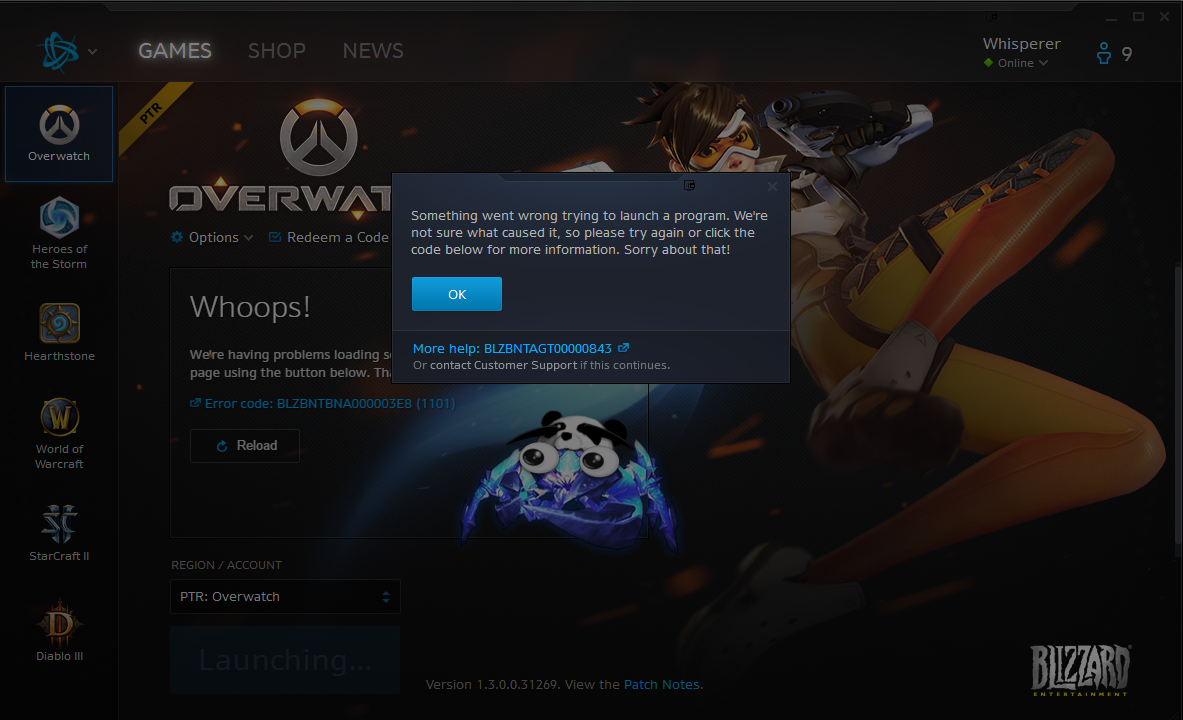 Cant connect to the PTR : r/Overwatch