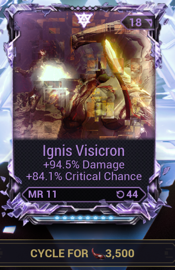 Ignis rivens showing faulty stats - UI - Warframe Forums