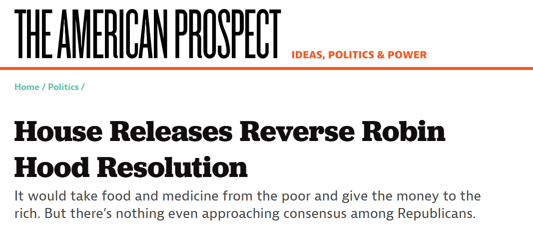 House Releases Reverse Robin Hood Resolution - Democratic Underground ...