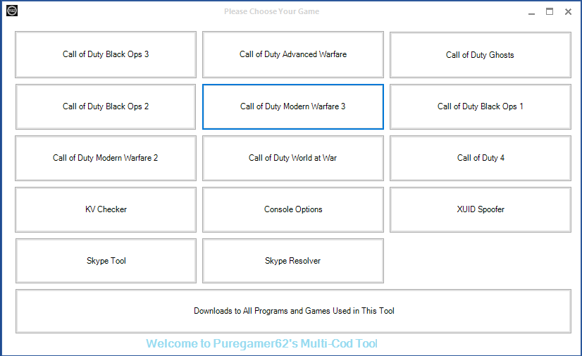Tools - Puregamer62's Multi-Cod Tool | Se7enSins Gaming Community