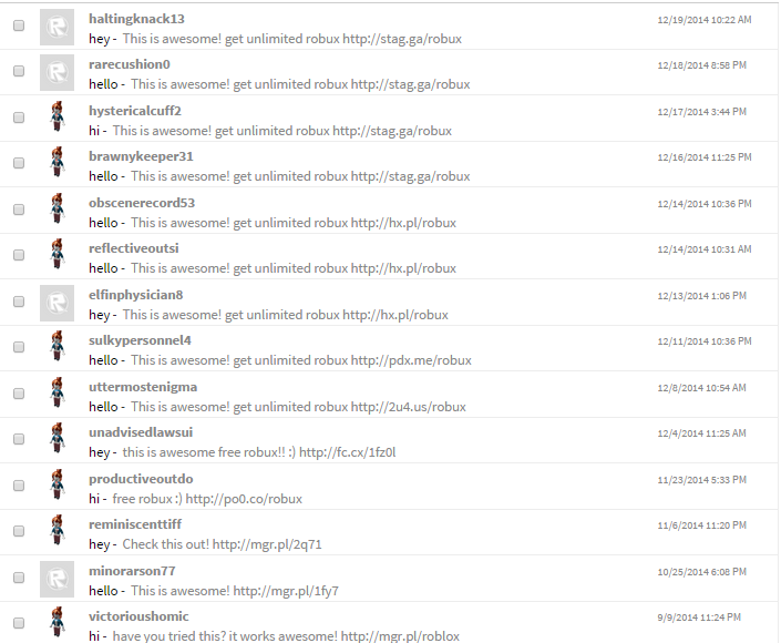 All the spam email I archived : r/roblox