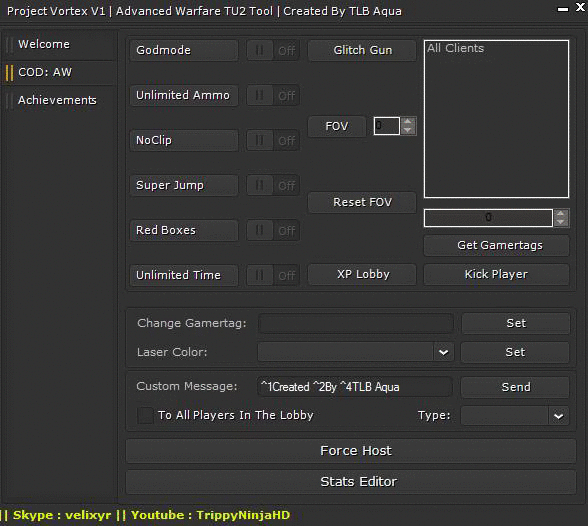 Project Vortex V1 Advance Warfare Tool | Se7enSins Gaming Community