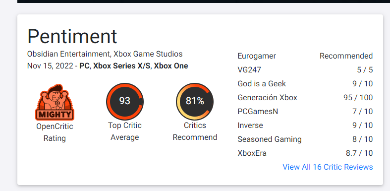 Pentiment - Review thread | Page 2 | ResetEra