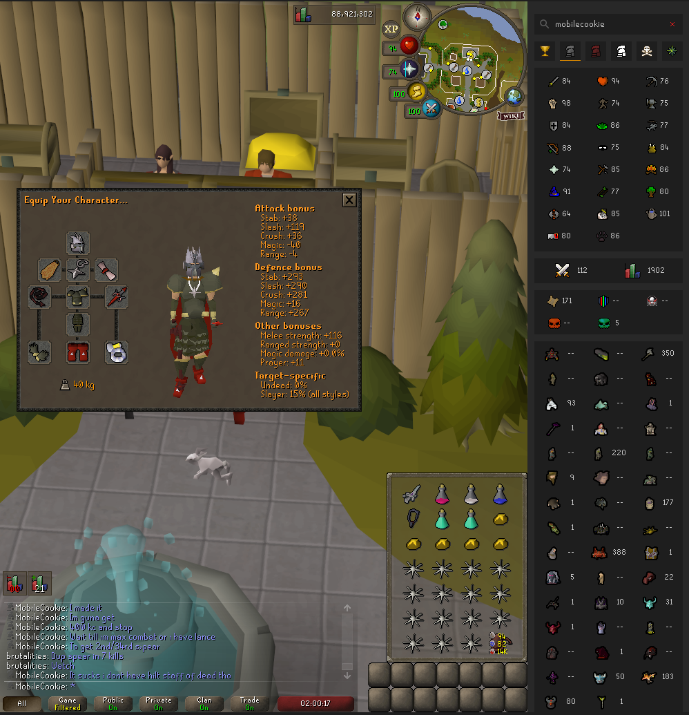 Finally got a Zammy item!! Spear at 393 KC : r/ironscape
