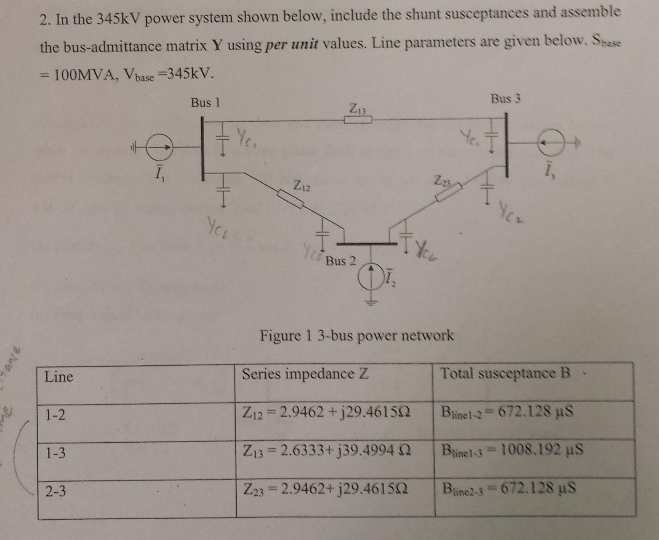 Solved In the 345kV power system shown below, include the | Chegg.com