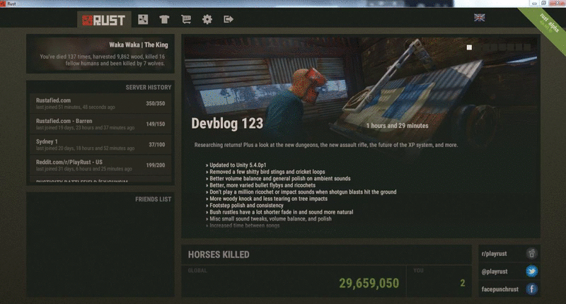 Official Bug Reporting Megathread - Devblog 123 : r/playrust