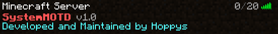 SystemMOTD | SpigotMC - High Performance Minecraft