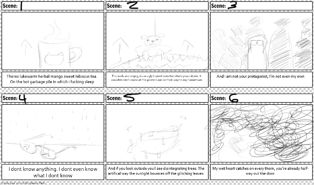 Material Experimentation: Writing a Script & Creating a Storyboard ...