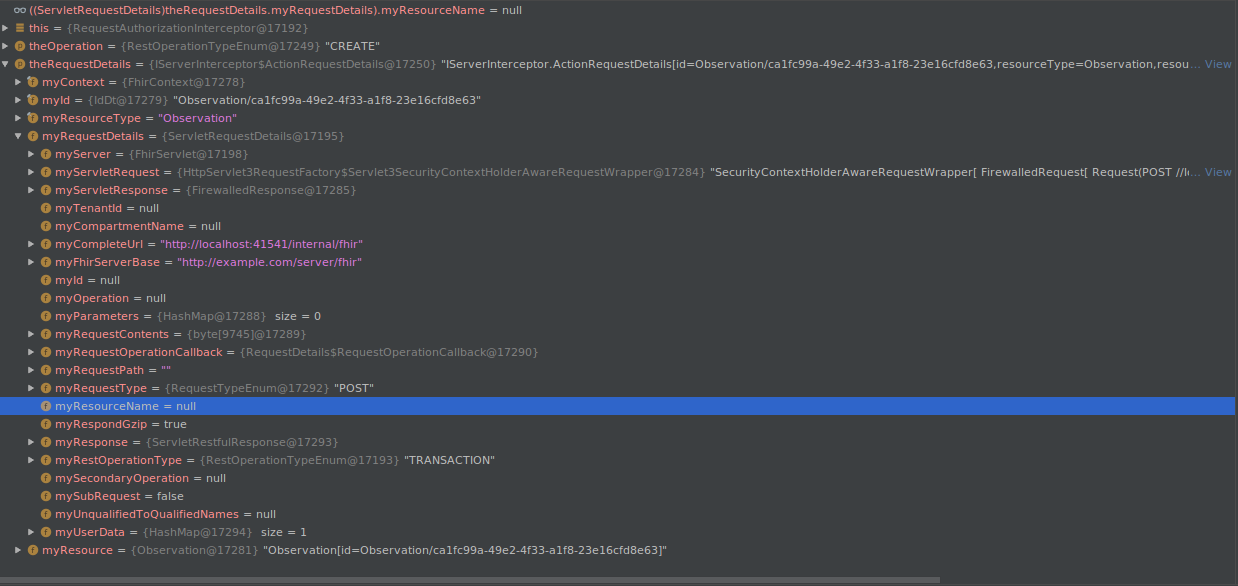 Resourcename Not Populated In Requestdetails During Transaction Sub 