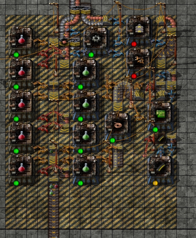 5 - 4 red green science production : r/factorio