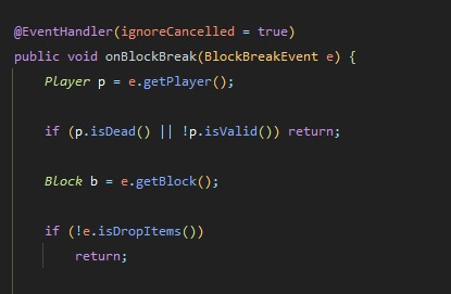 Plugin does not respect BlockBreakEvent#isDropItems · Issue #3540 · GC-spigot ...