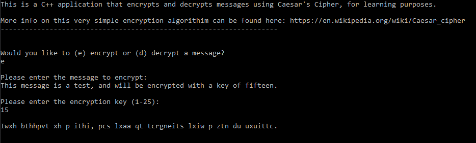 GitHub - lare96/caesar-cipher: A Caesar cipher implementation, for ... GitHub - lare96/caesar-cipher: A Caesar cipher implementation, for ...