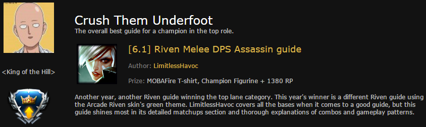 Riven Build Guide : LimitlessHavoc's Top Lane Riven :: League of ...