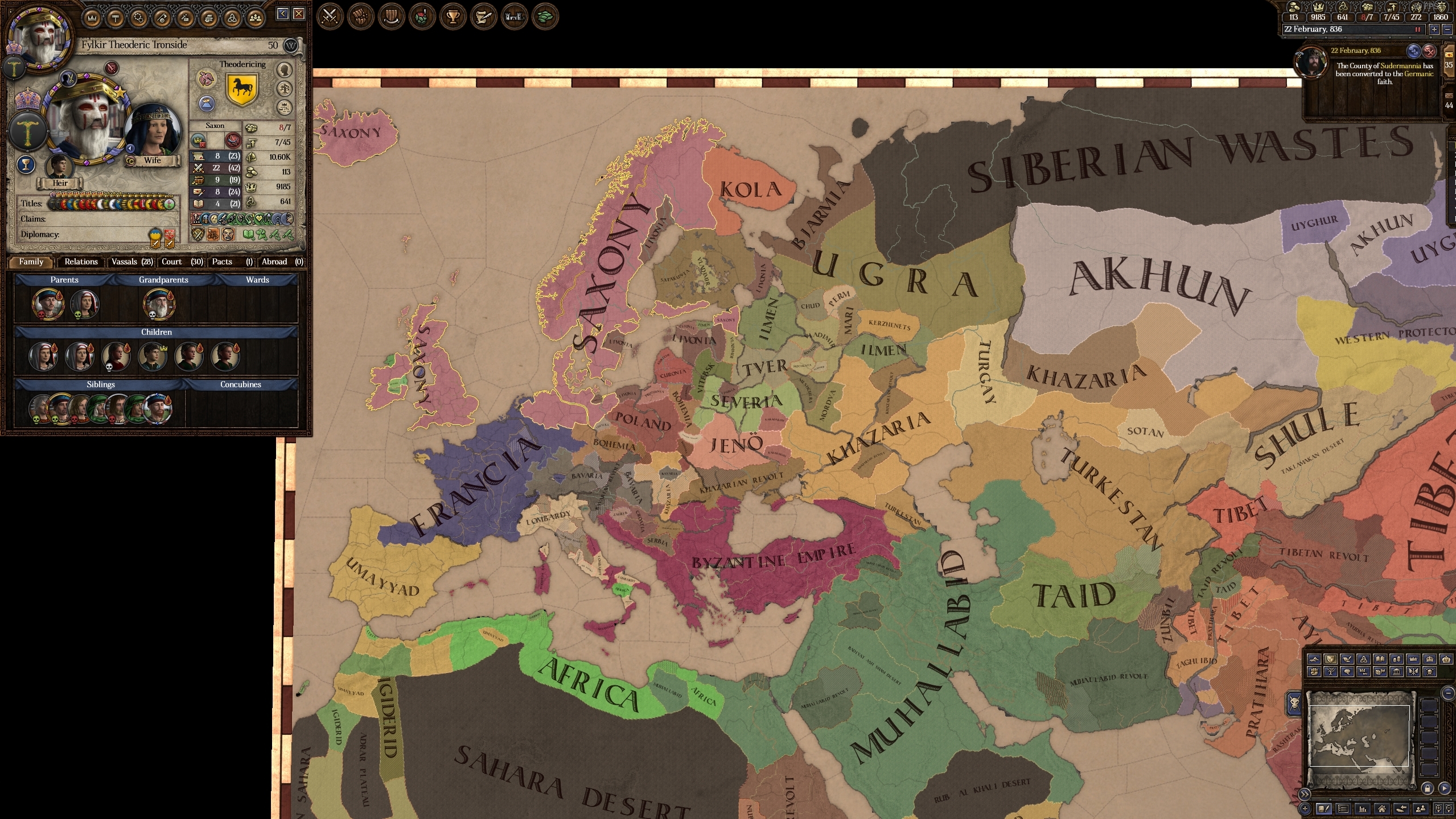 Started as the king of Saxony in 769 and became the Emperor of Saxony ...