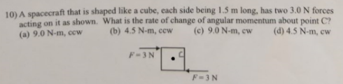Solved ccw= counterclockwise, cw=clockwise, c is at the | Chegg.com