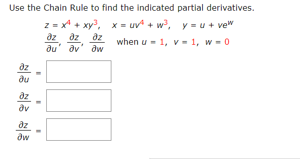 Solved Use the Chain Rule to find the indicated partial | Chegg.com