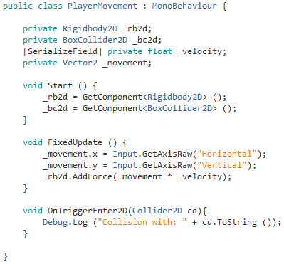 RigidBody2D and BoxCollider2D: Why the collision does not stop my player? : r/Unity2D