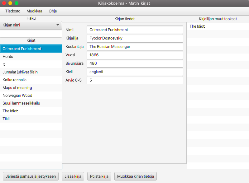 GitHub - voipojat/BookCollection: An application where you can create a collection of books that ...
