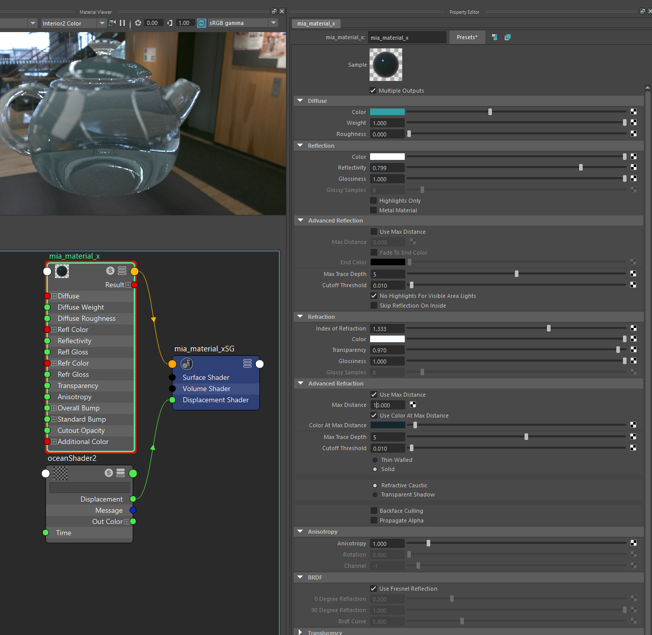 Quick Render Help on Ocean Shader : r/Maya