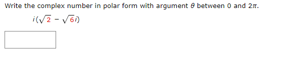 Solved Write the complex number in polar form with argument | Chegg.com