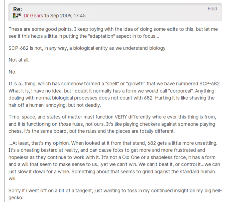 SCP-682 (Canon, SCP Foundation)/GZ Infinity | Character Stats and ...