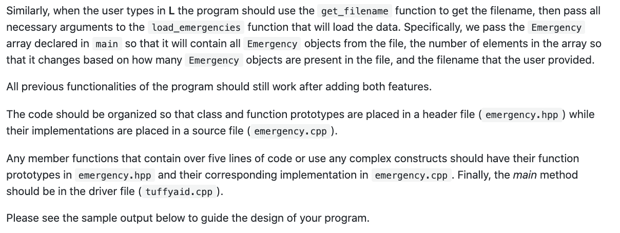 Solved Using C++, USING THE GIVEN | Chegg.com