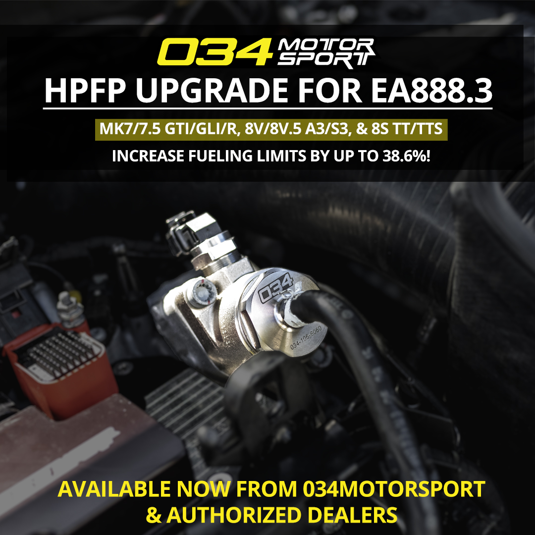 The 034Motorsport HPFP Upgrade for EA888 Gen 3 2.0T is Now Available!