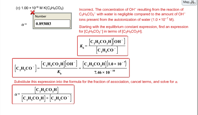 Solved What is the fraction of association (α) for the | Chegg.com