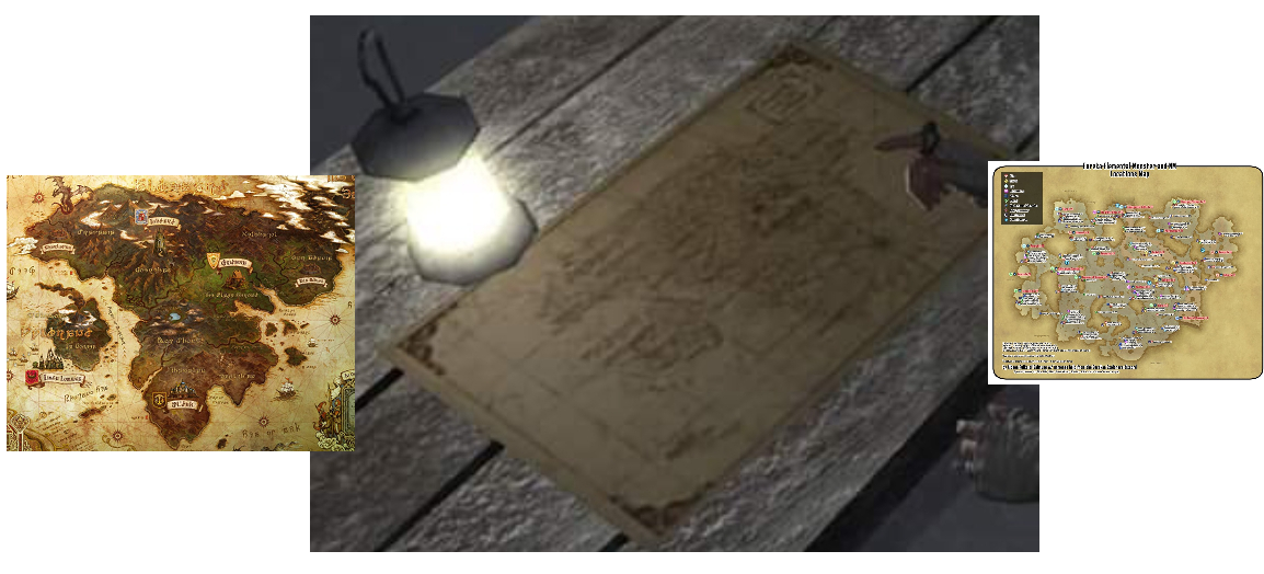 Anemos map on table at pagos hub. : r/ffxiv