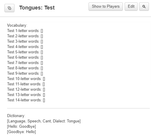GitHub - sarkamist/Tongues-Script: A simple script to simulate languages on Roll20 and show the ...
