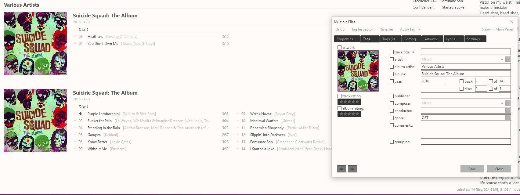 How do I "merge" album tracks together? : r/musicbee