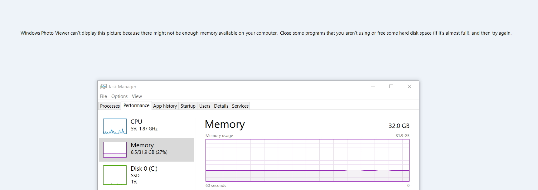 Apparently I don't have enough memory to open this photo? : r/Windows10