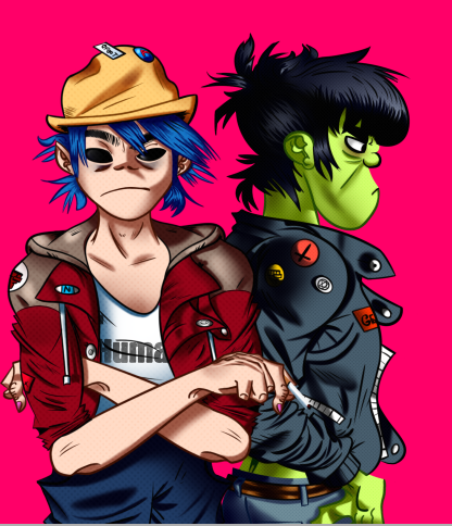 I drew murdoc and 2D : r/gorillaz