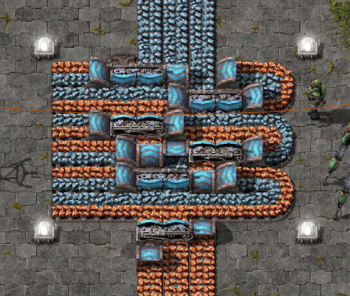 How to merge two 8 lane belts into one 8 lane belt? : r/factorio
