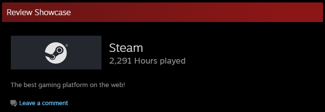 How to have review showcase of steam? :: Help and Tips