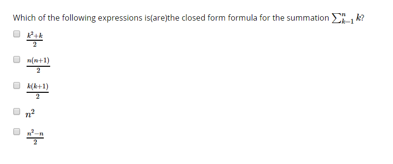 Solved Which of the following expressions is(are)the closed | Chegg.com