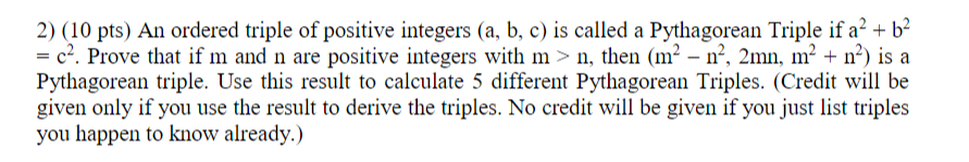 Solved Discrete Structures class. An ordered triple of | Chegg.com