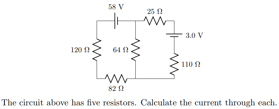 Solved The circuit above has five resistors. Calculate the | Chegg.com