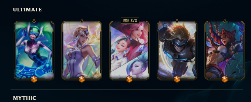 Euw 413 Skins All Champions 5 Ultimates 3 Mythics 46