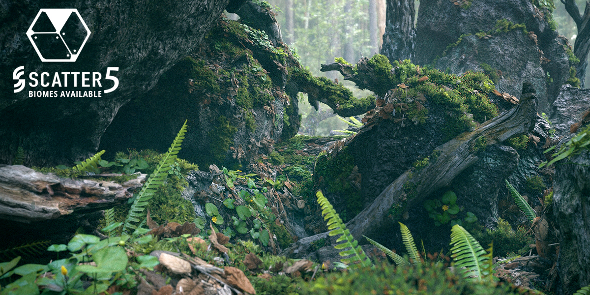 Moss Biome Ground Scatter - 3d Assetkit Pbr - Free Daz 3D Models