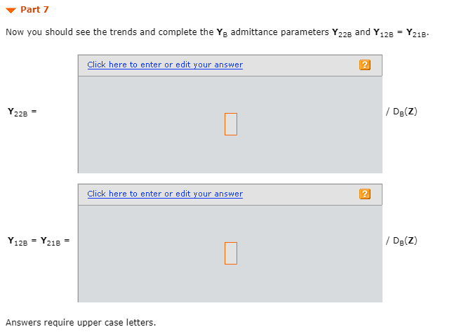 Solved Part 1 Determine the Y parameters for the network | Chegg.com
