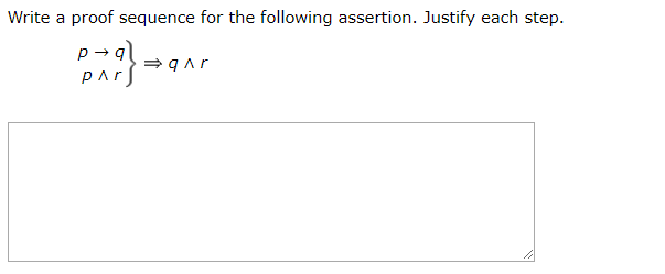 Solved Write a proof sequence for the following assertion. | Chegg.com