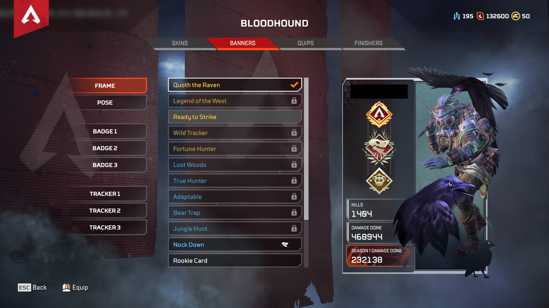PC | 284+ lvl Main Bloodhound 1.4k kills - 9 legendary & 12 Epic (gun ...