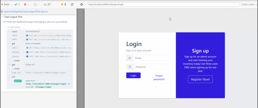 Acceptance Tests GIFs - purplesmurf1998/Autotracks GitHub Wiki