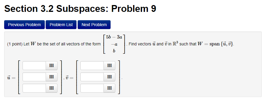 Solved Section 32 Subspaces Problem 9 Previous Problem 4761